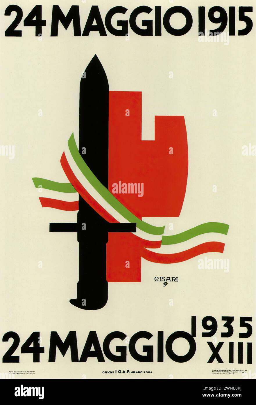 "24 MAGGIO 1915 24 MAGGIO 1935 XIII" ["MAY 24, 1915 MAY 24, 1935 XIII ...