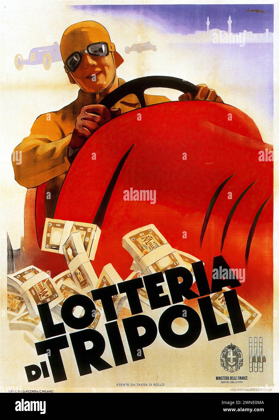 "LOTTERIA DI TRIPOLI" ["TRIPOLY LOTTERY"] Vintage Italian Advertising ...