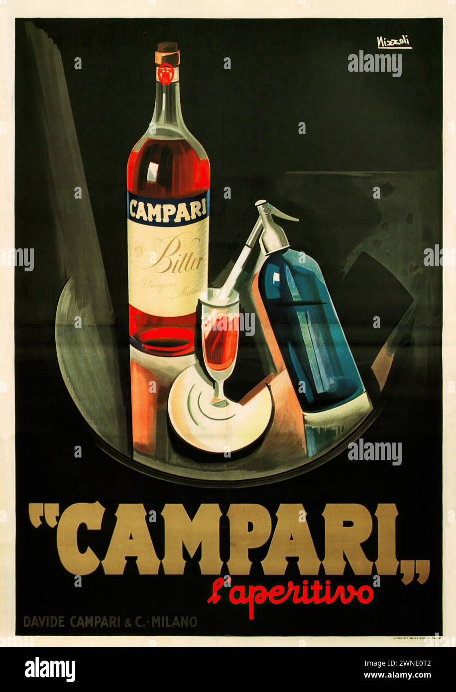 "CAMPARI l'aperitivo" ["CAMPARI the aperitif"] Vintage Italian ...