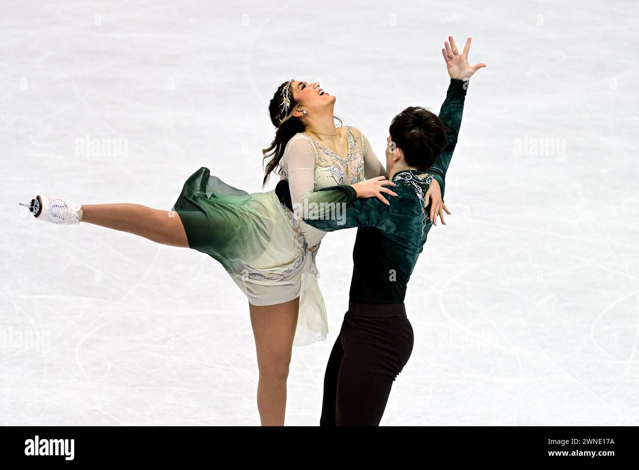 Elliana PEAL & Ethan PEAL (USA), during Junior Ice Dance Free Dance, at ...
