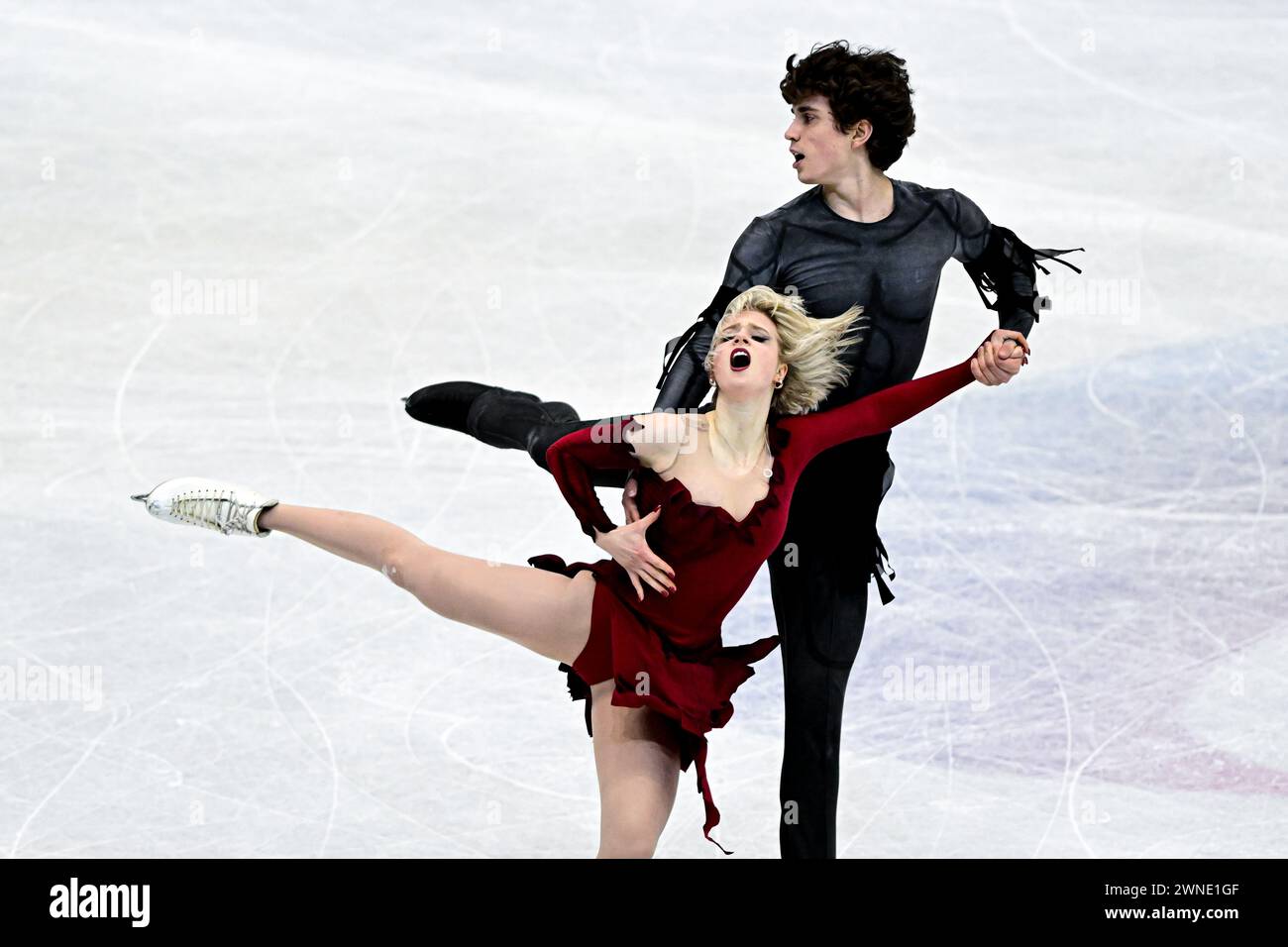 Elizabeth TKACHENKO & Alexei KILIAKOV (ISR), during Junior Ice Dance Free Dance, at the ISU ...