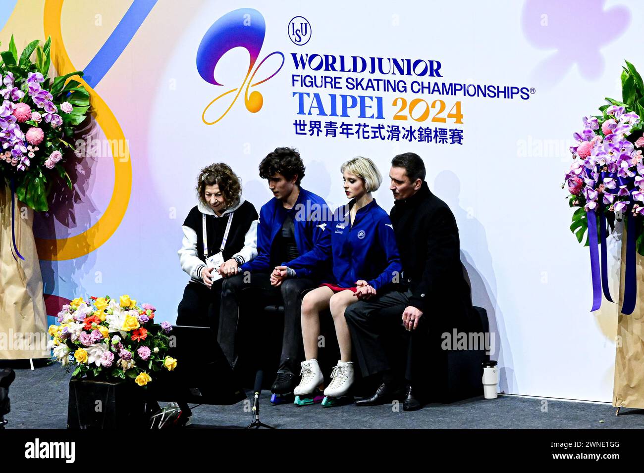 Elizabeth TKACHENKO & Alexei KILIAKOV (ISR), at Kiss & Cry, during ...