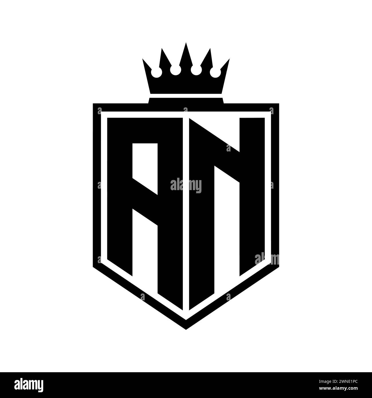 Crown vector black Black and White Stock Photos & Images - Alamy