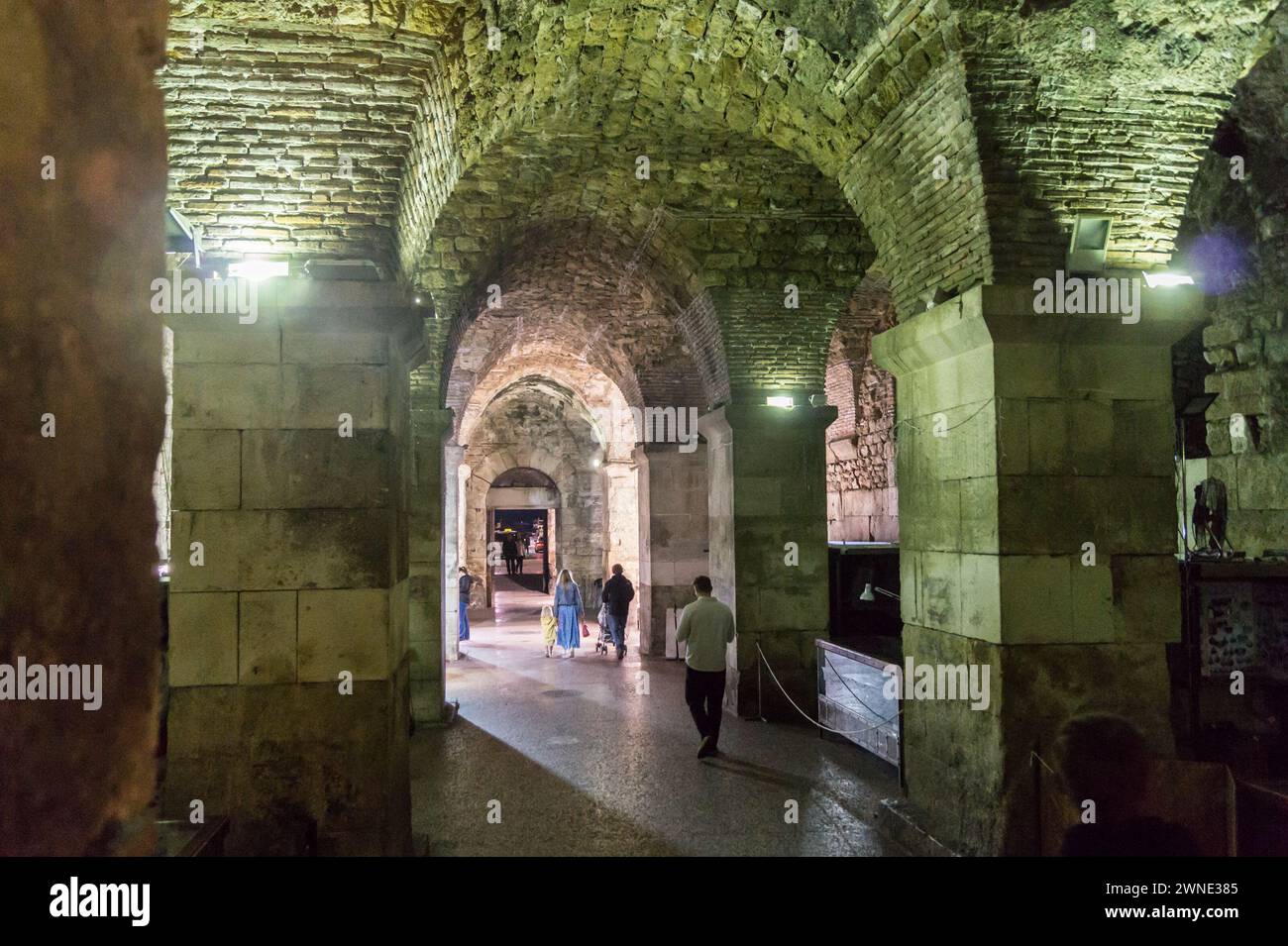 The vestibule under the peristyle, Diocletian's palace, Split, Croatia ...