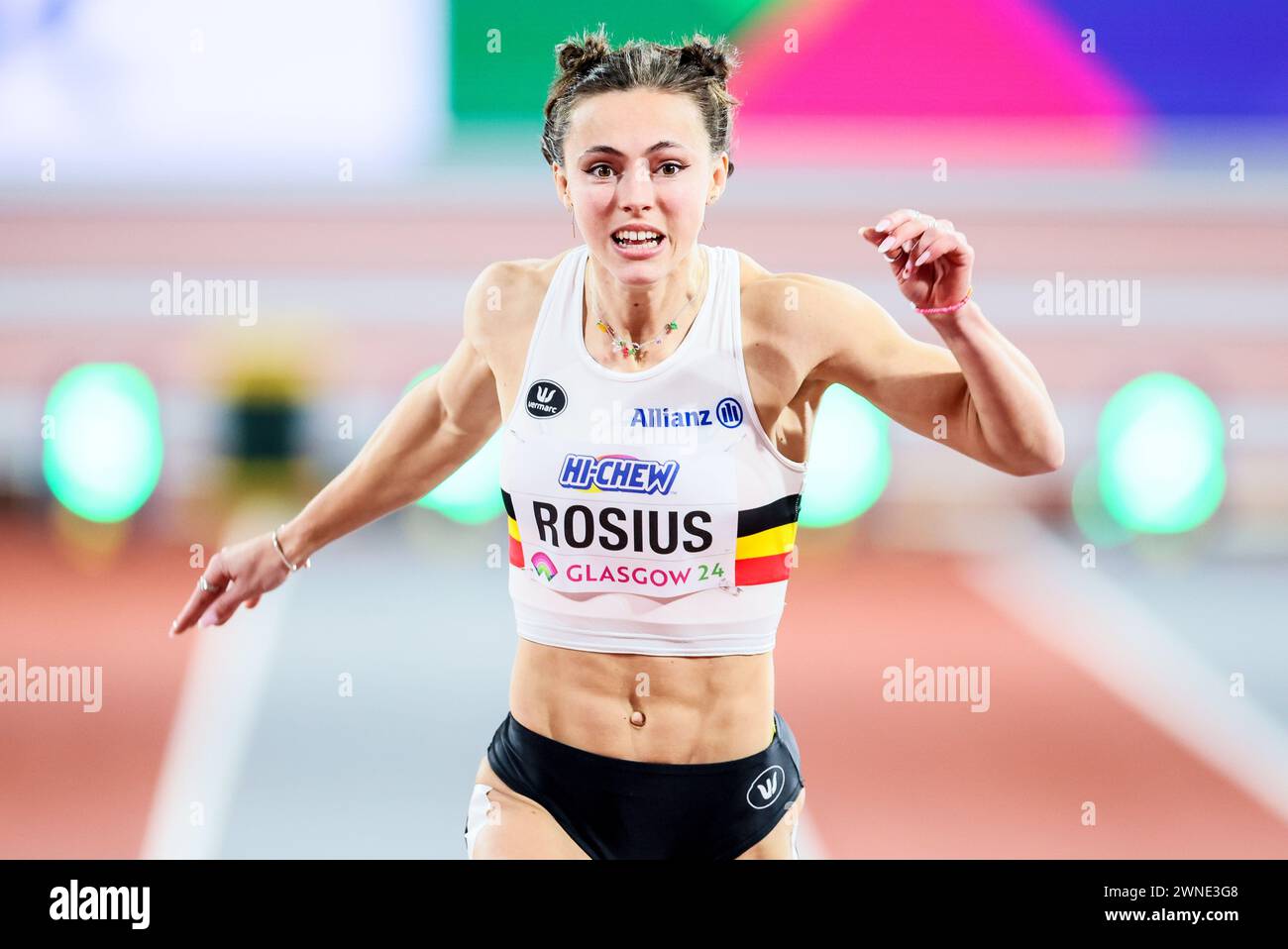 Glasgow, UK. 02nd Mar, 2024. Belgian Rani Rosius pictured in action ...