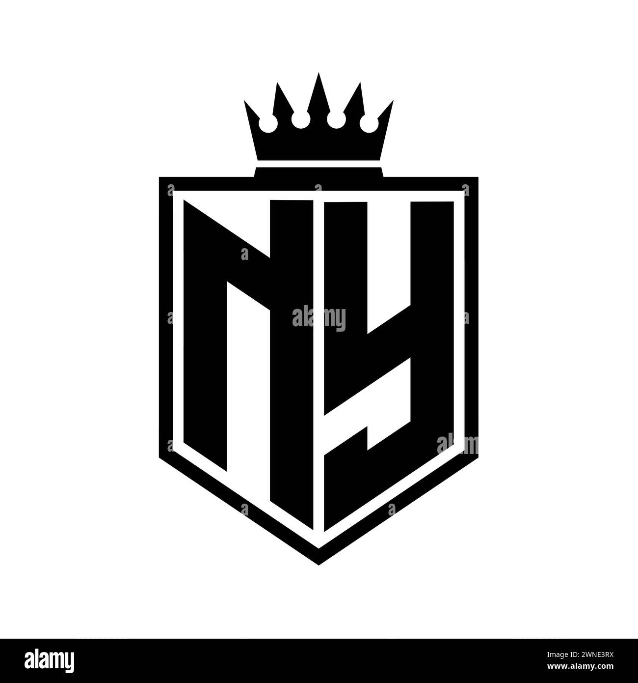 Ny logo geometric shape Black and White Stock Photos & Images - Alamy