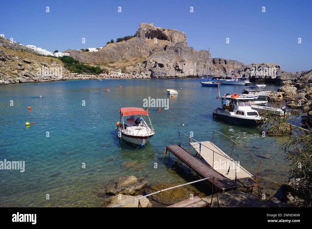 The spectacular bay of Agios Pavlos beach in the island of Rhodes, Greece Stock Photo - Alamy