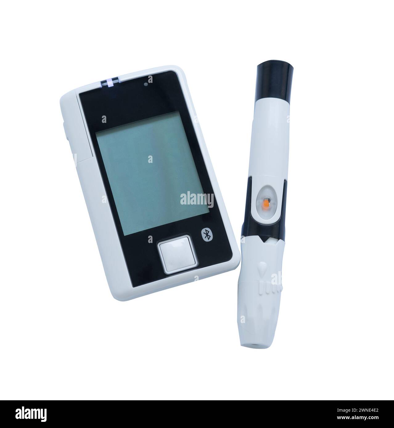 Sanitary equipment for health control. Glucometer isolated from the ...