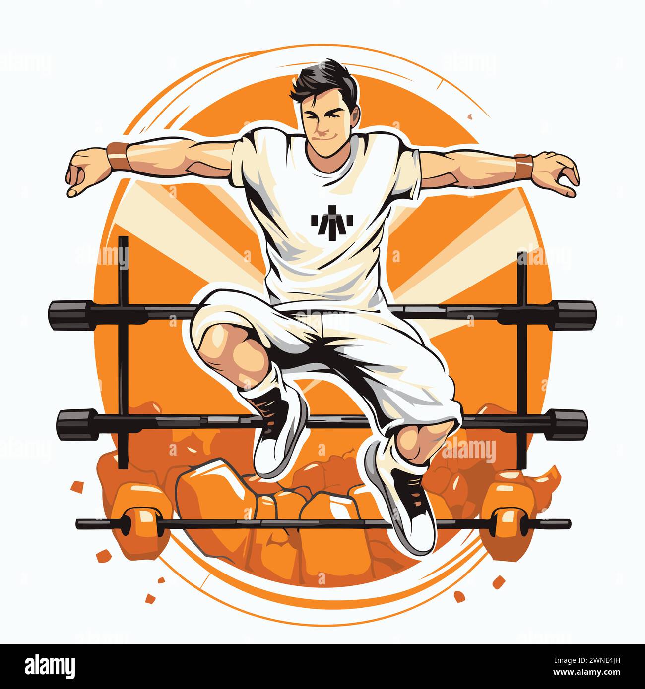 Do not climb over fence Stock Vector Images - Alamy