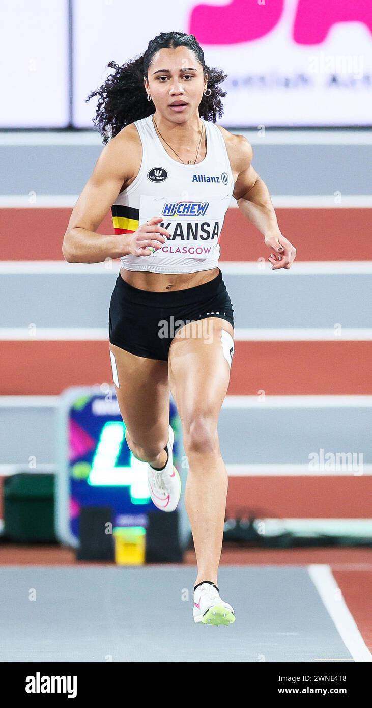 Glasgow, UK. 02nd Mar, 2024. Belgian Delphine Nkansa pictured before ...