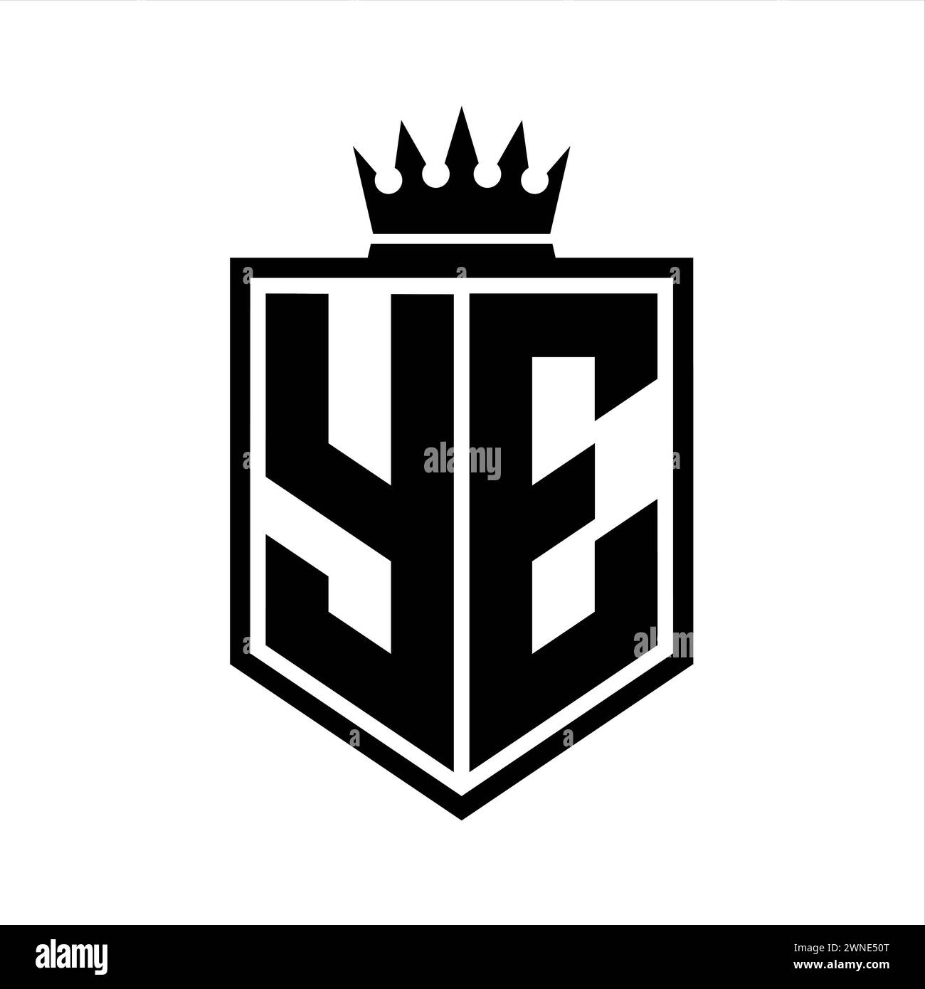 Monogram logo vector with letters hi-res stock photography and images - Alamy