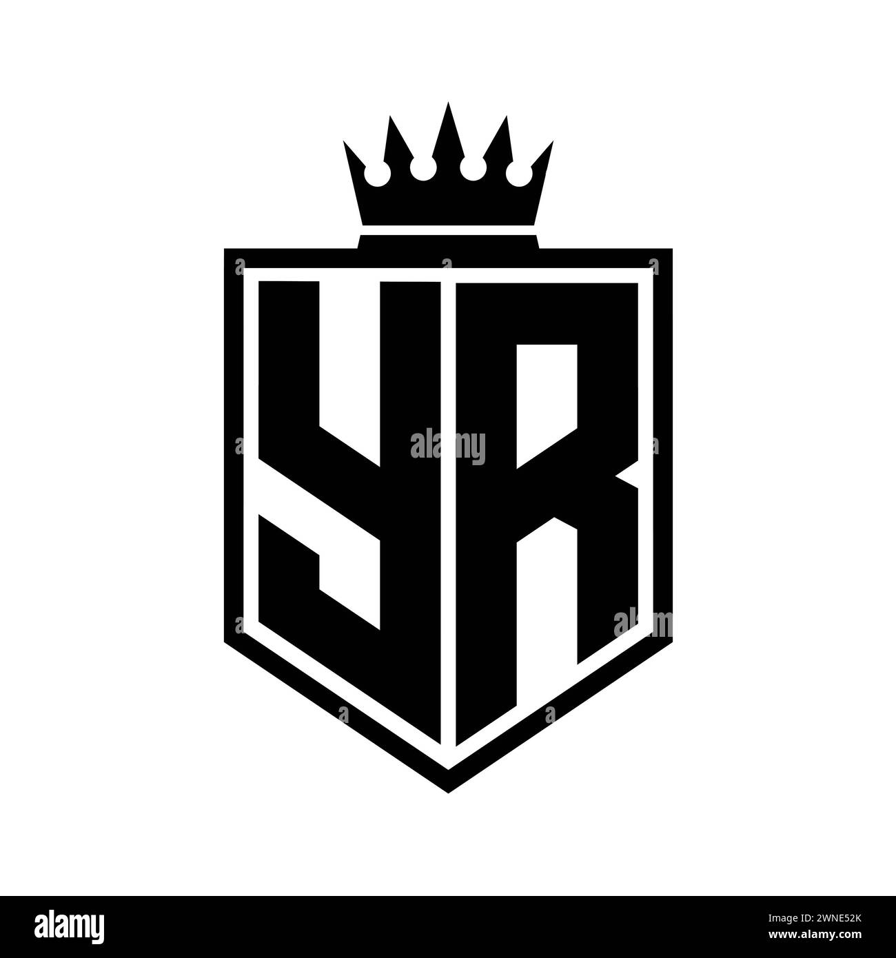 Monogram logo vector with letters hi-res stock photography and images ...