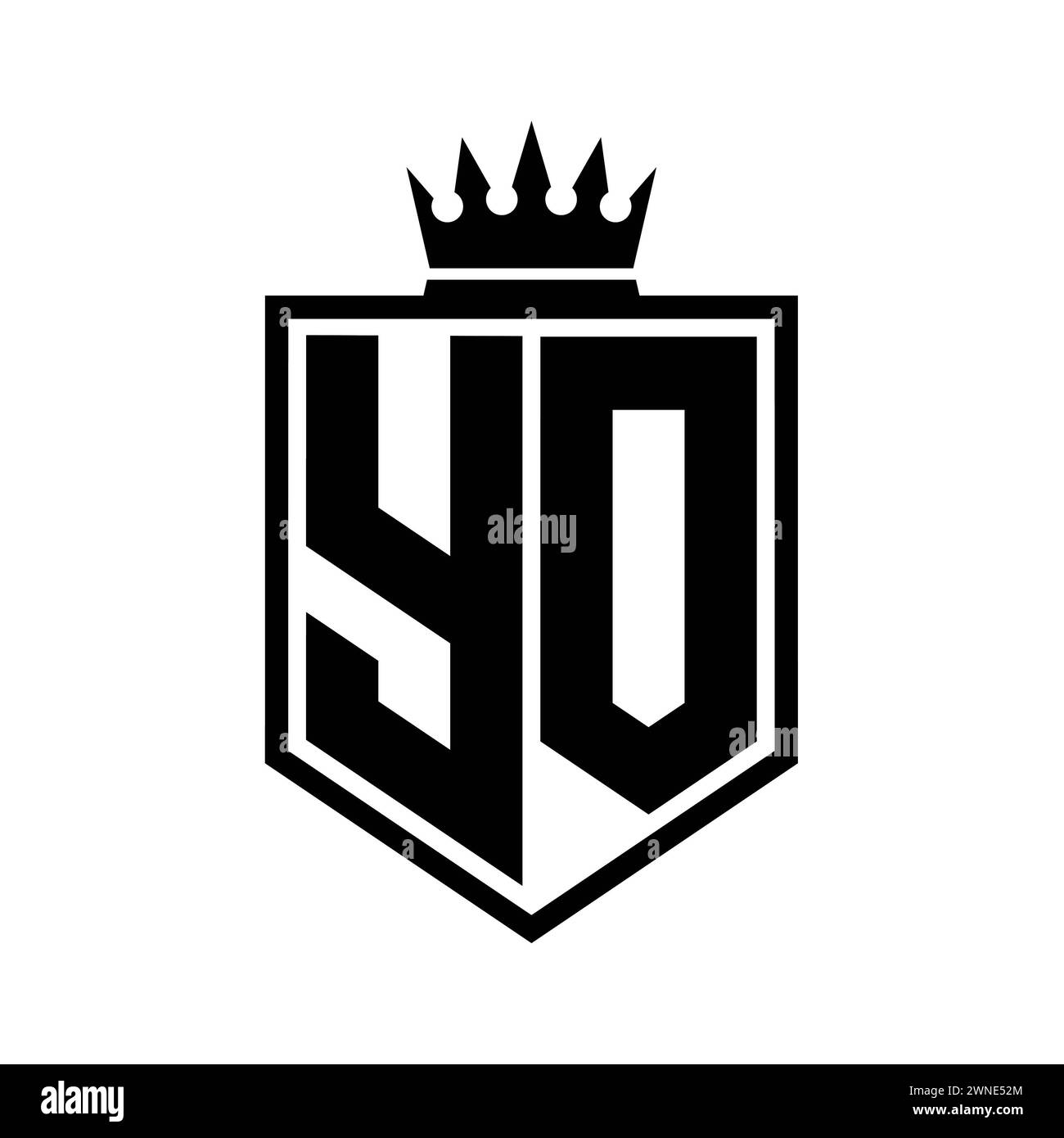 Yo logo design Black and White Stock Photos & Images - Alamy