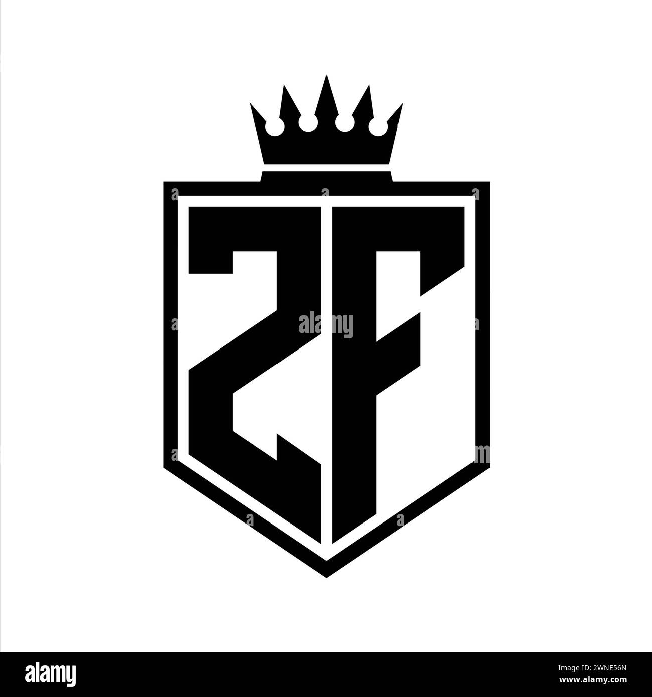 Letter zf logo Black and White Stock Photos & Images - Alamy