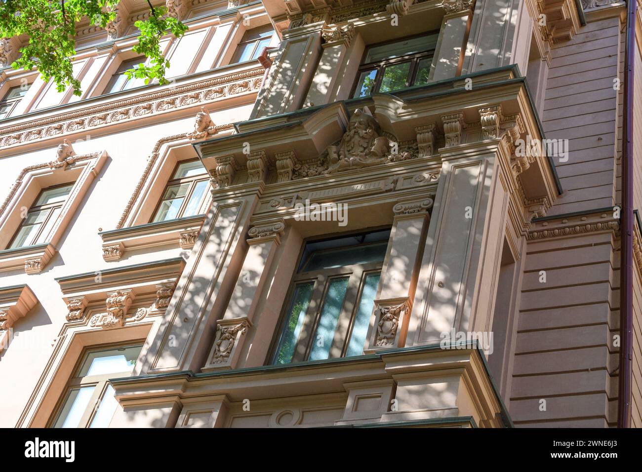 Elements of architecture of the facade of a house in the Stalinist ...