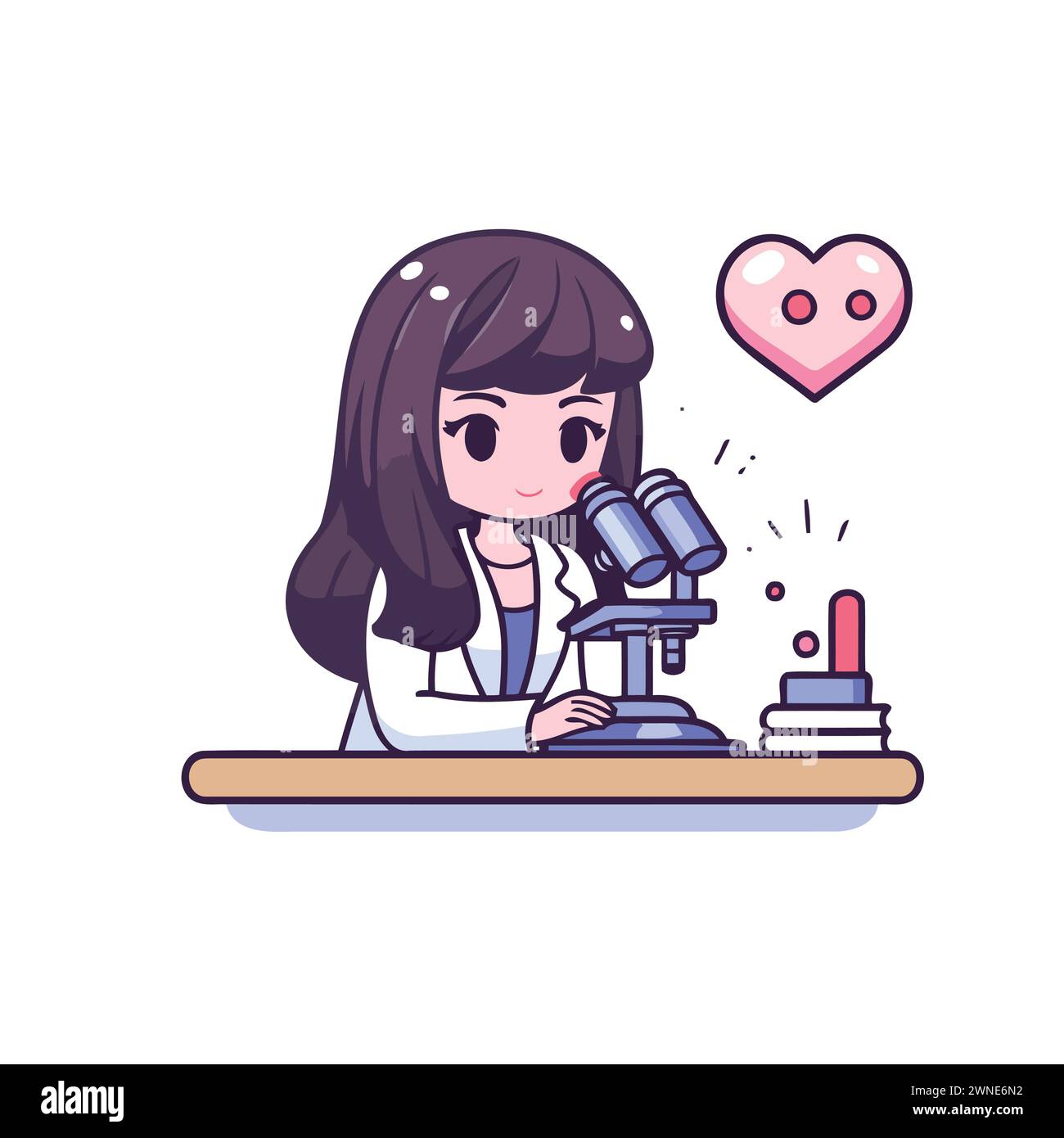 Microscope icon in cartoon style hi-res stock photography and images ...
