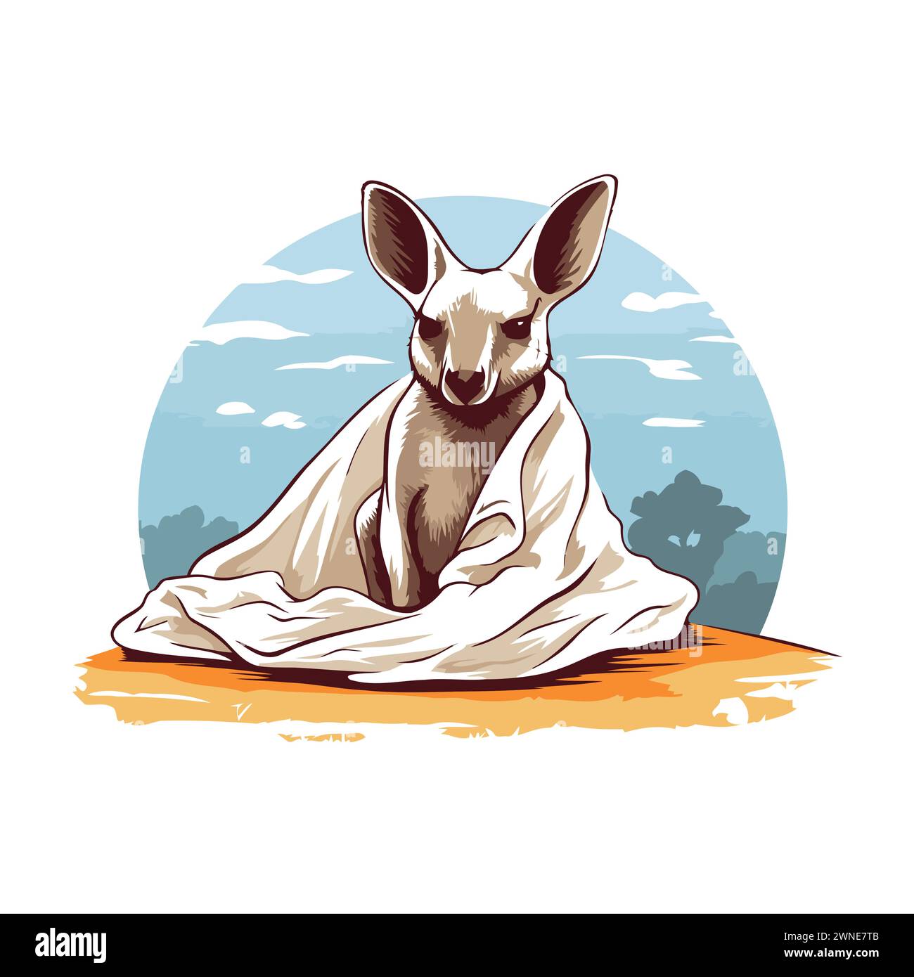 Cartoon kangaroo on beach hi-res stock photography and images - Alamy