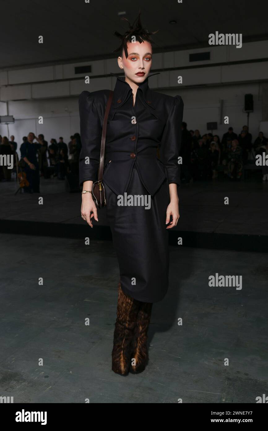 Emma Chamberlain attends the Vivienne Westwood Fall/Winter 2024-2025 ...