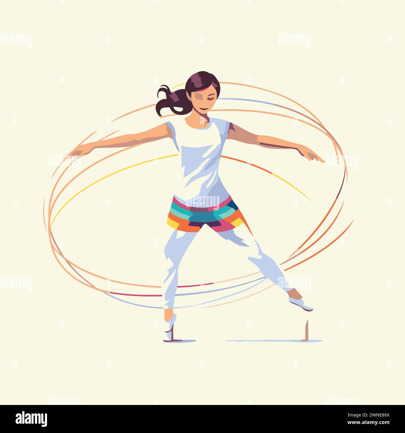 Beautiful hip hop girl dancing Stock Vector Images - Alamy