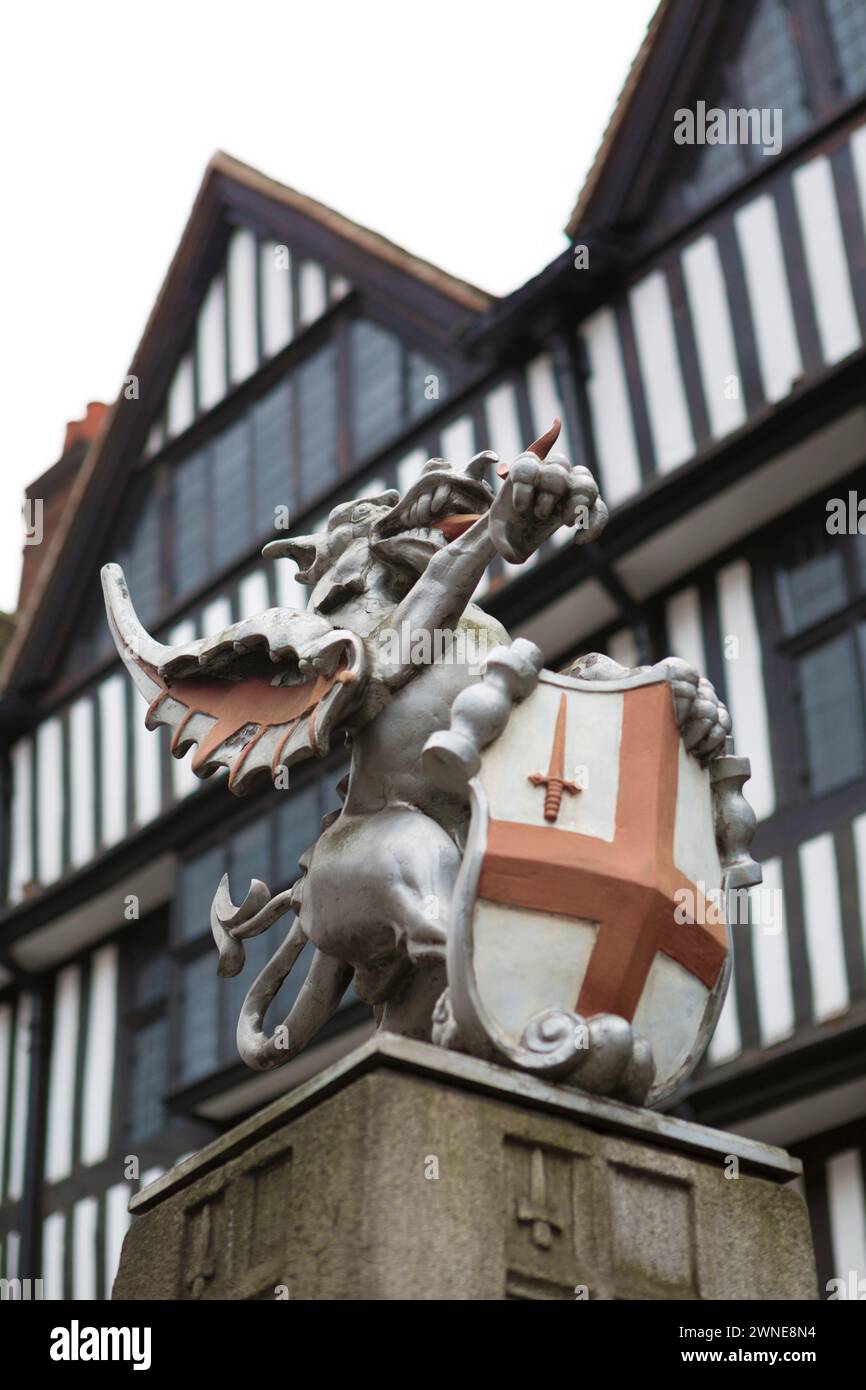 The Emblem of the city of Westminster, Lion and George flag / shield ...