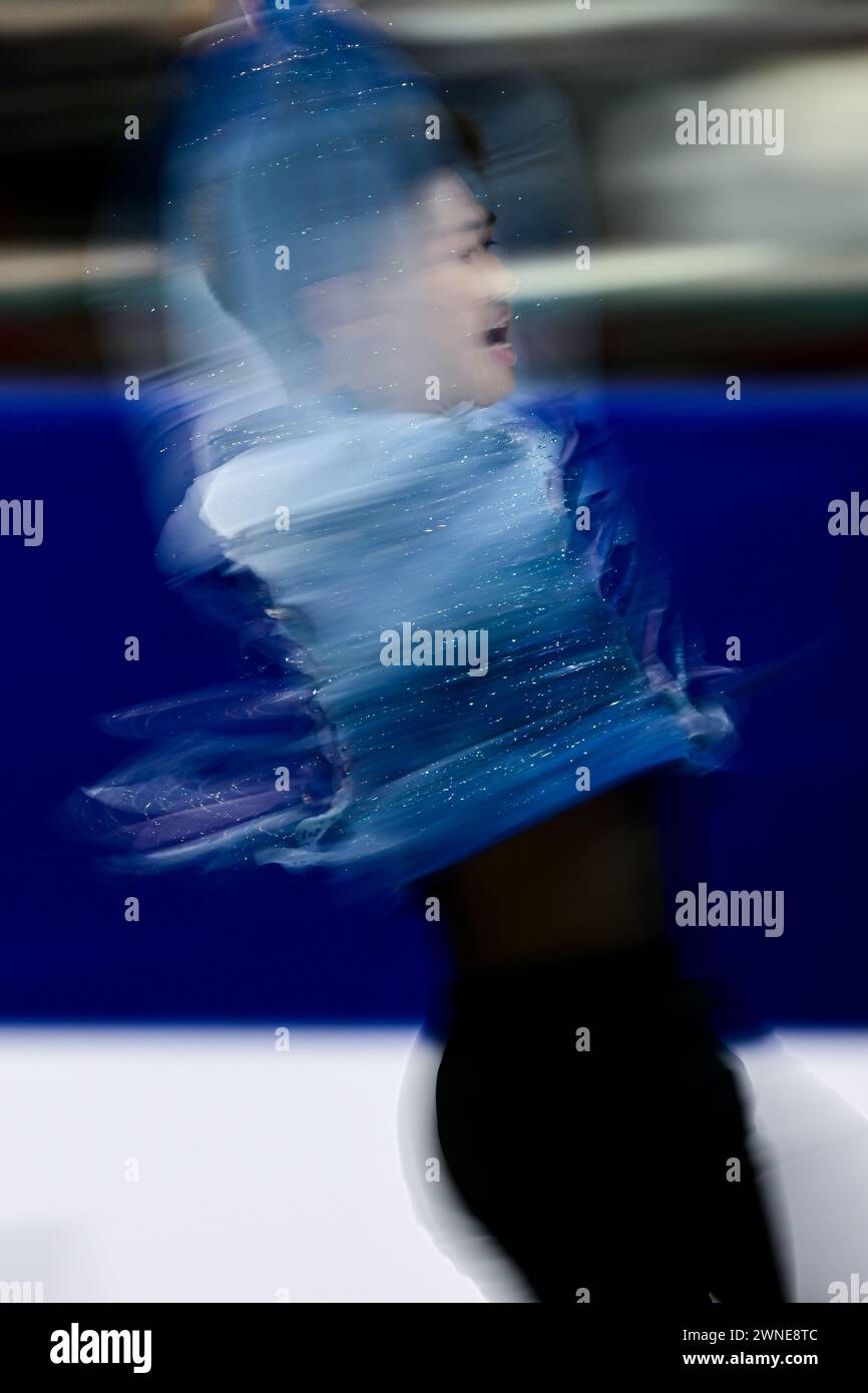Yu-Hsiang LI (TPE), during Junior Men Free Skating, at the ISU World ...