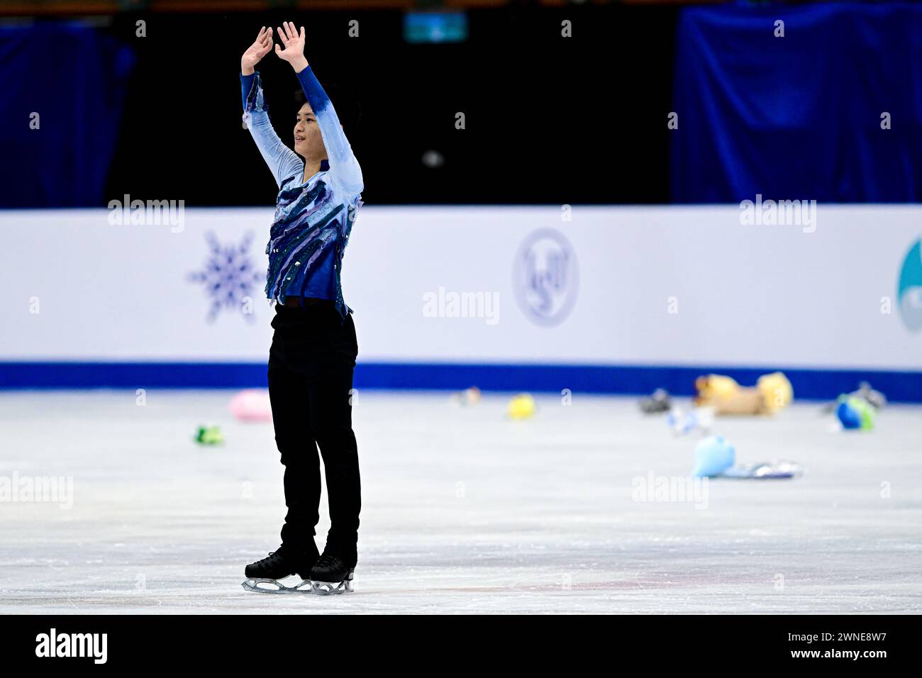 Yu-Hsiang LI (TPE), during Junior Men Free Skating, at the ISU World ...