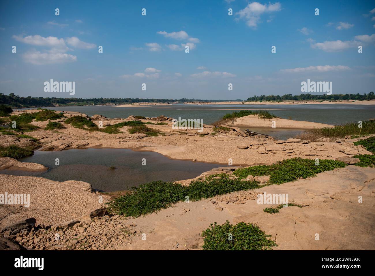 Hat Chom Dao or Kaeng Chom Dao at Ban Non Tan Village at Mekong River ...
