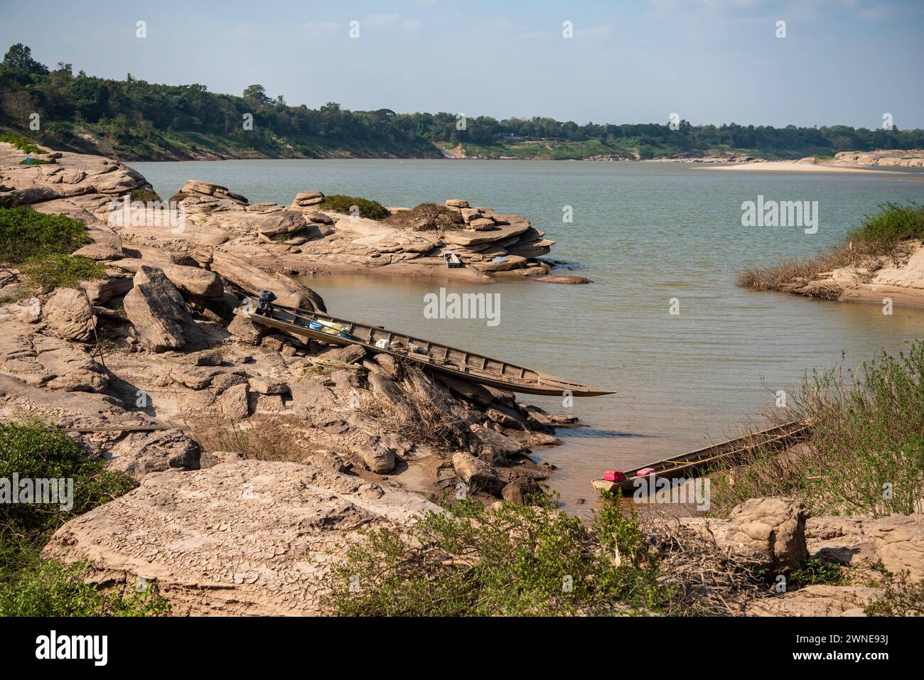 Hat Chom Dao or Kaeng Chom Dao at Ban Non Tan Village at Mekong River ...