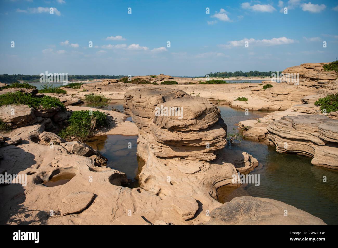 Hat Chom Dao or Kaeng Chom Dao at Ban Non Tan Village at Mekong River ...