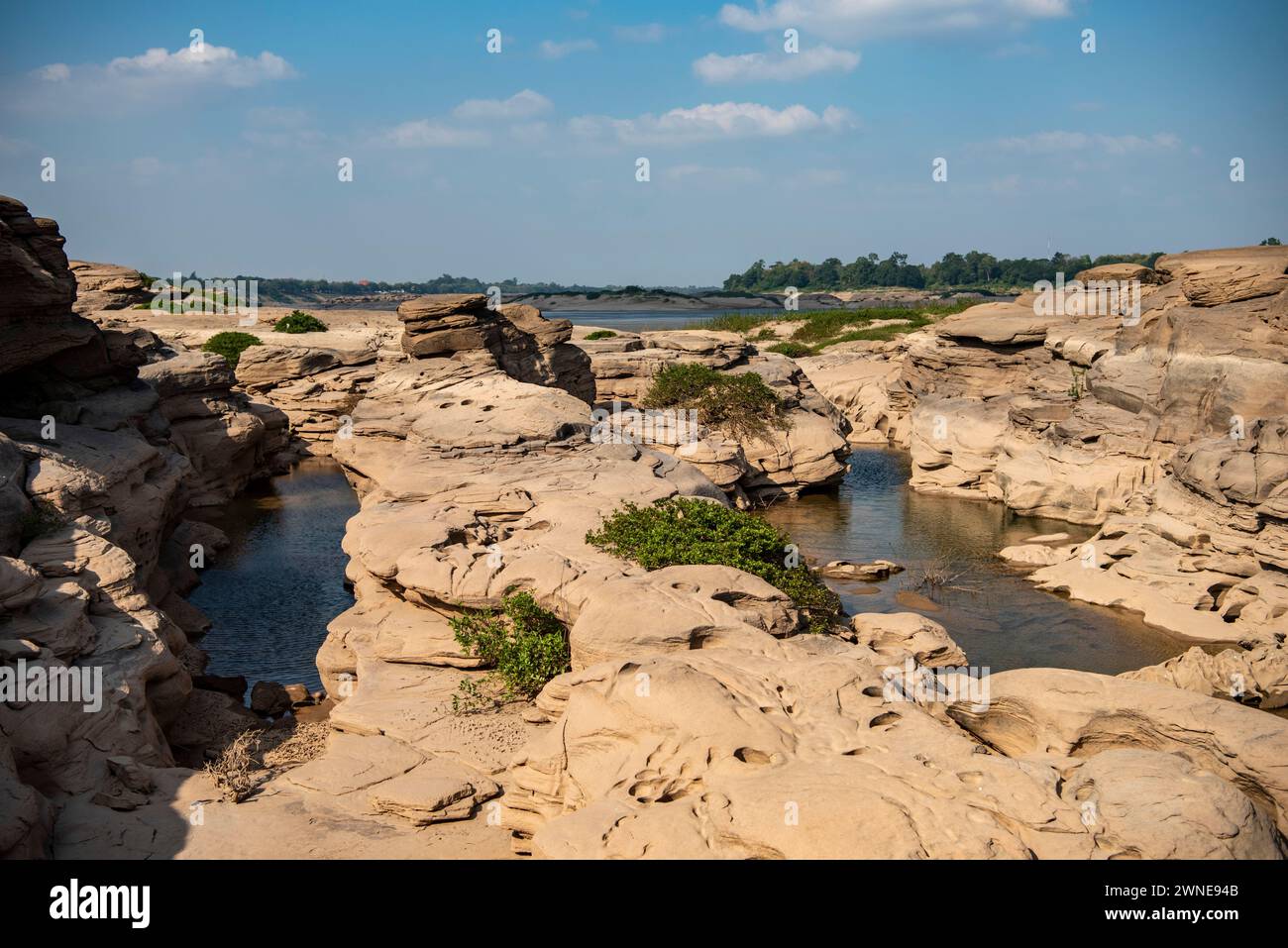 Hat Chom Dao or Kaeng Chom Dao at Ban Non Tan Village at Mekong River ...