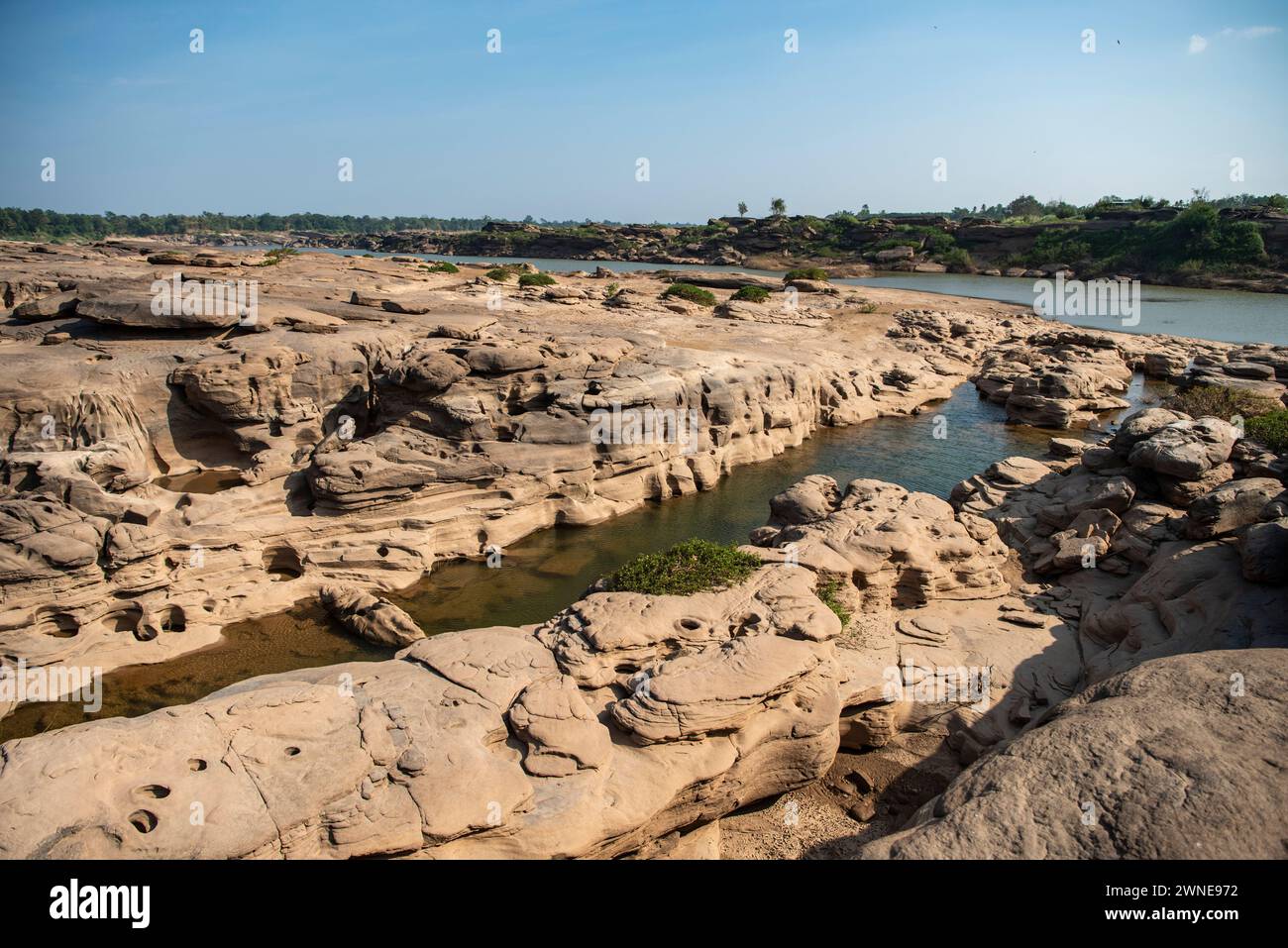 Hat Chom Dao or Kaeng Chom Dao at Ban Non Tan Village at Mekong River ...