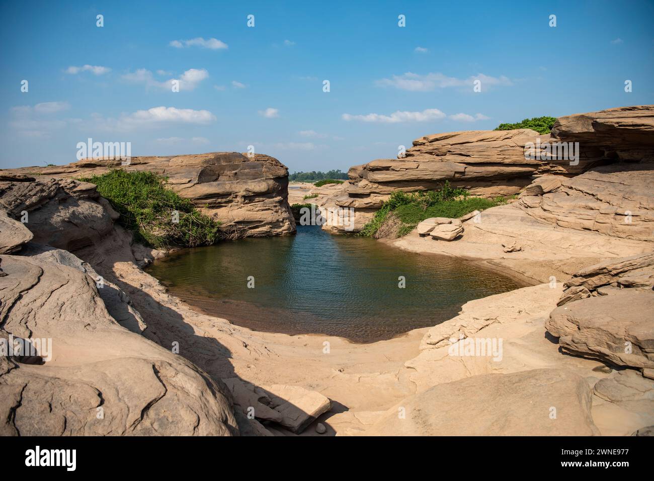 Hat Chom Dao or Kaeng Chom Dao at Ban Non Tan Village at Mekong River ...