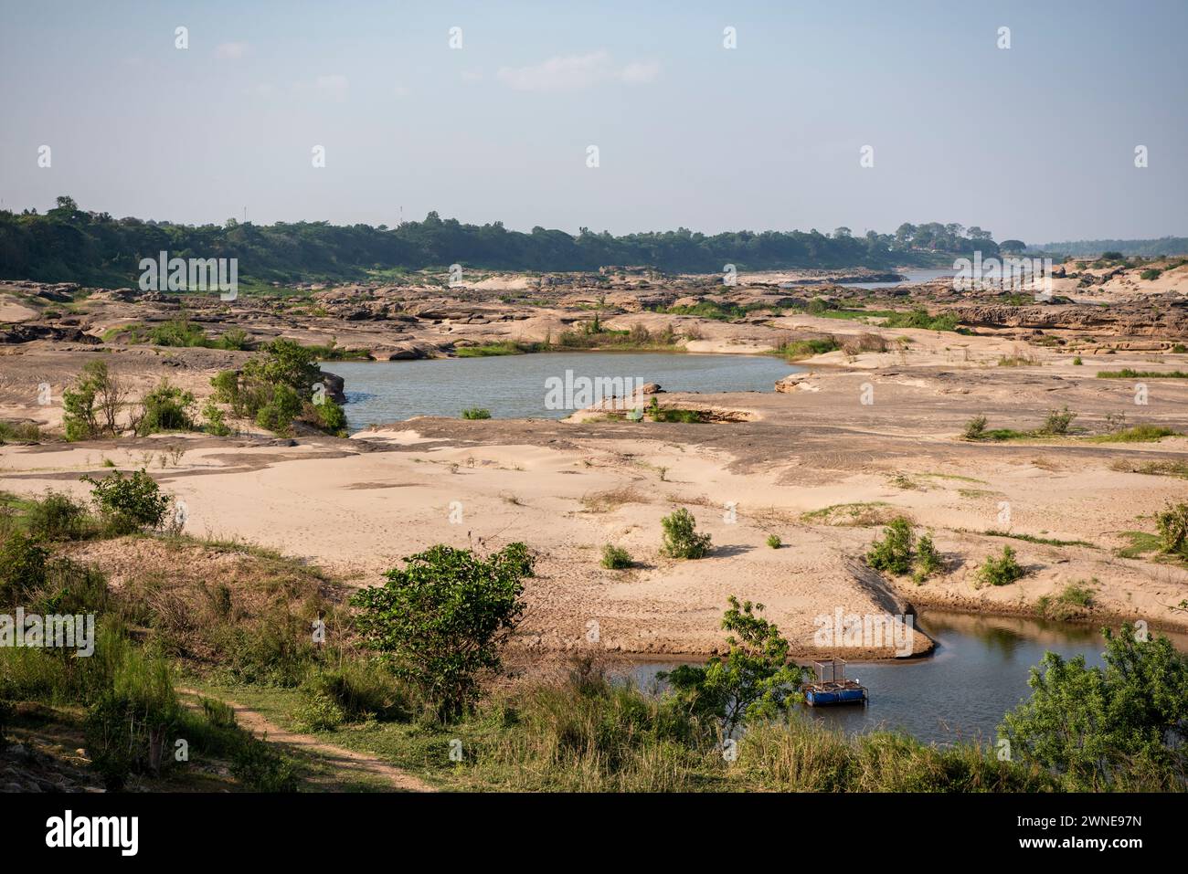 Hat Chom Dao or Kaeng Chom Dao at Ban Non Tan Village at Mekong River ...