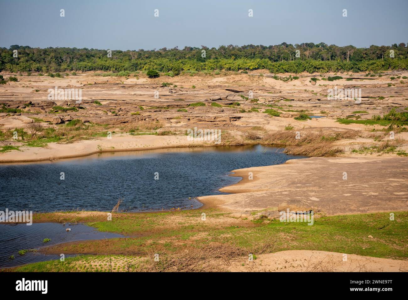 Hat Chom Dao or Kaeng Chom Dao at Ban Non Tan Village at Mekong River ...
