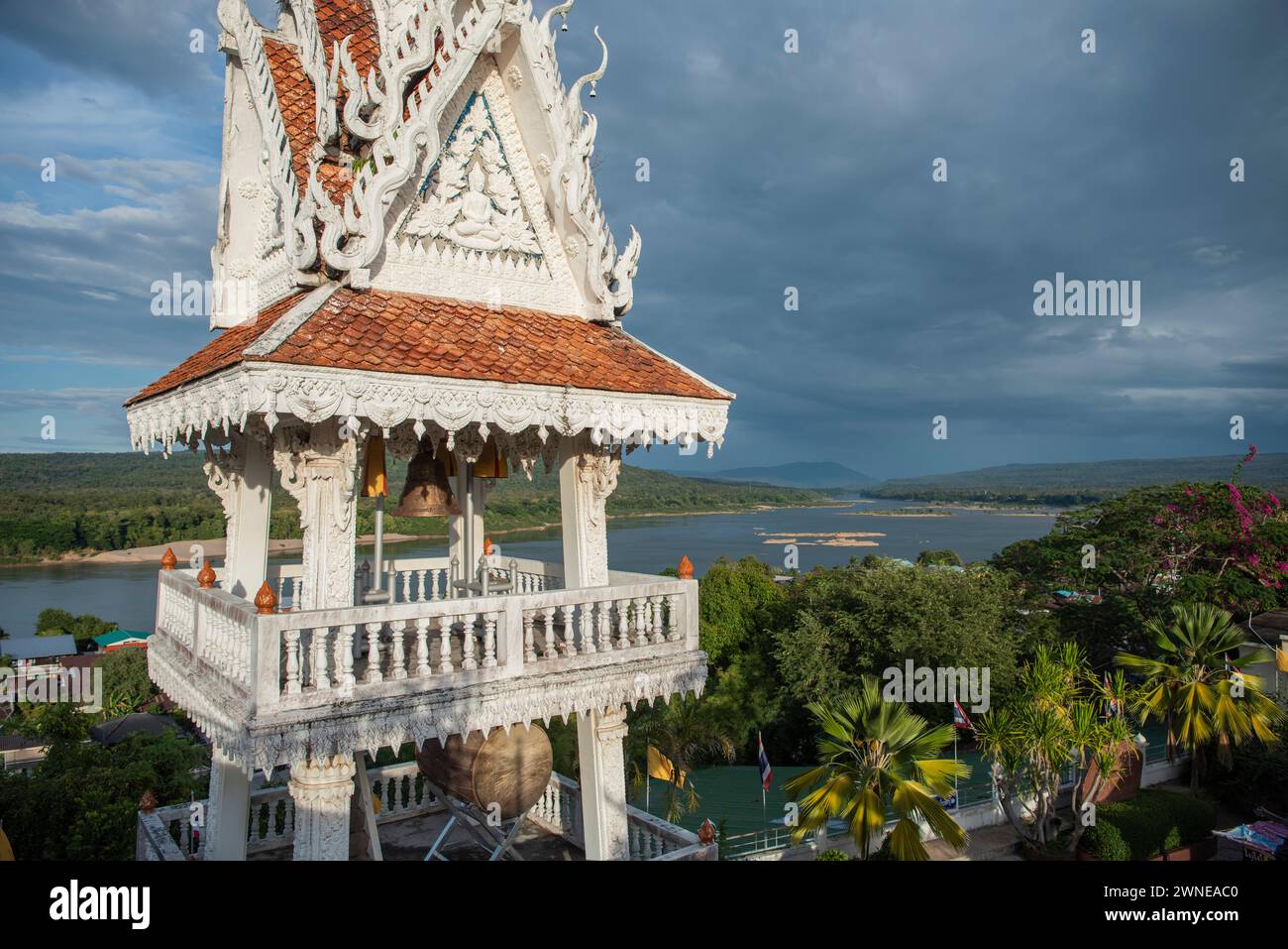 a view of the Two Color River in Town of Khong Chiam in Province of ...