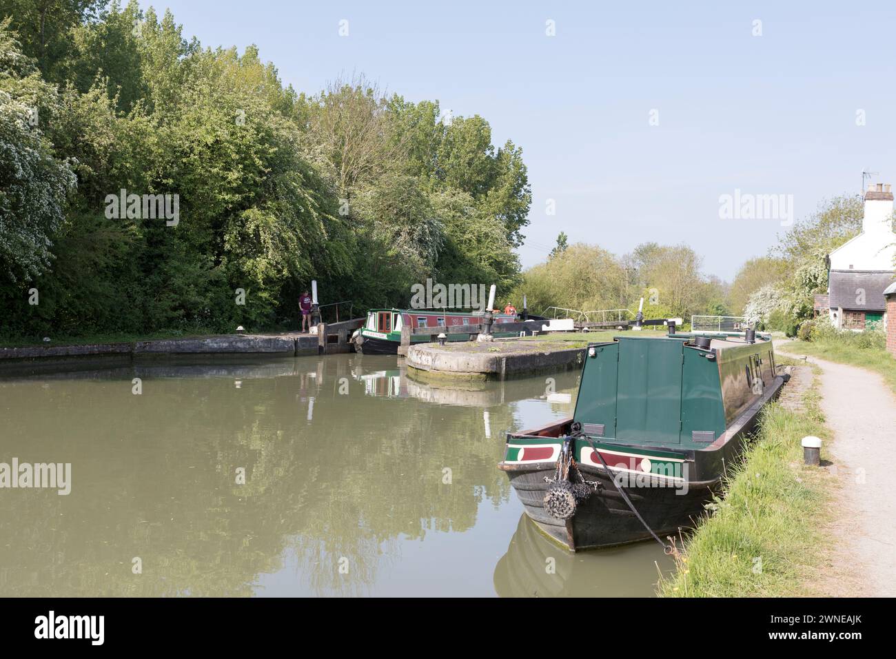 The Grand Union canal-Stockton locks Stock Photo - Alamy