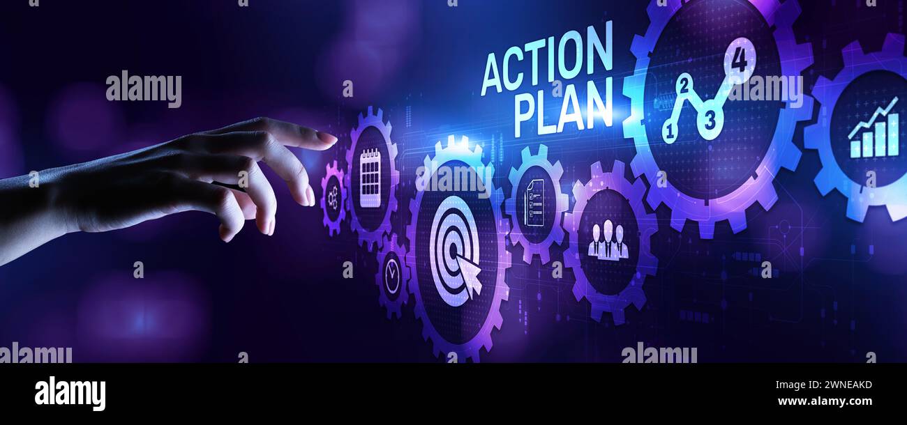Action plan planning project management business finance concept Stock ...