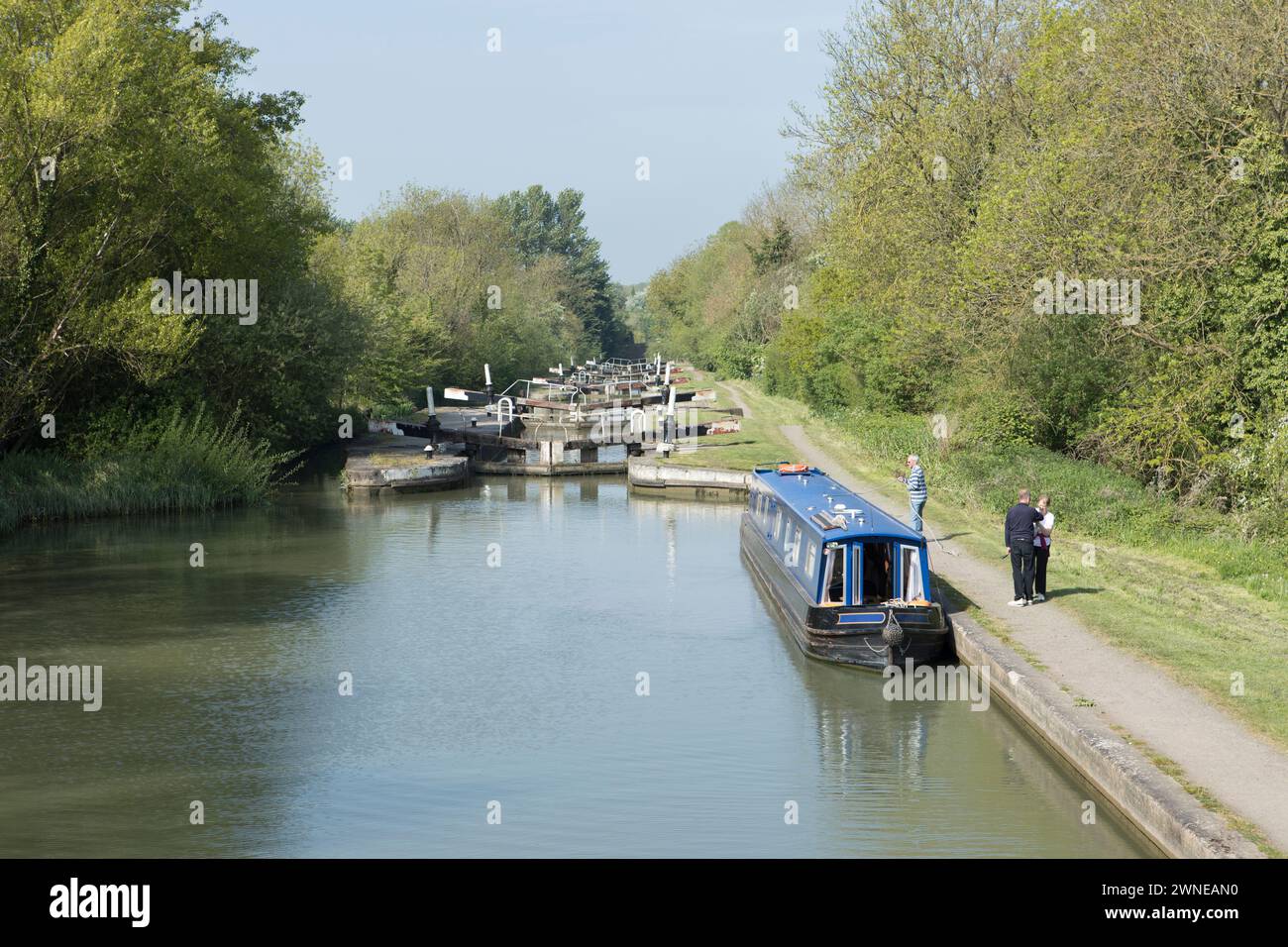 The Grand Union canal-Stockton locks Stock Photo - Alamy