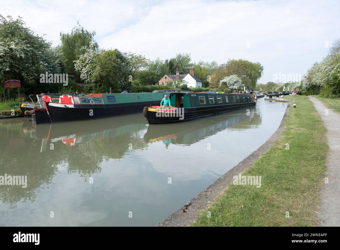The Grand Union canal-Stockton locks Stock Photo - Alamy