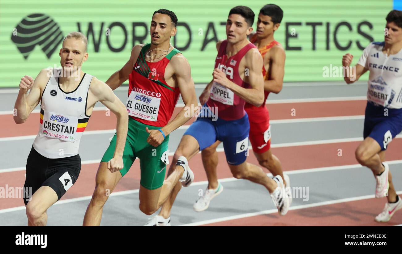 Glasgow, UK. 02nd Mar, 2024. Belgian Eliott Crestan pictured in action ...