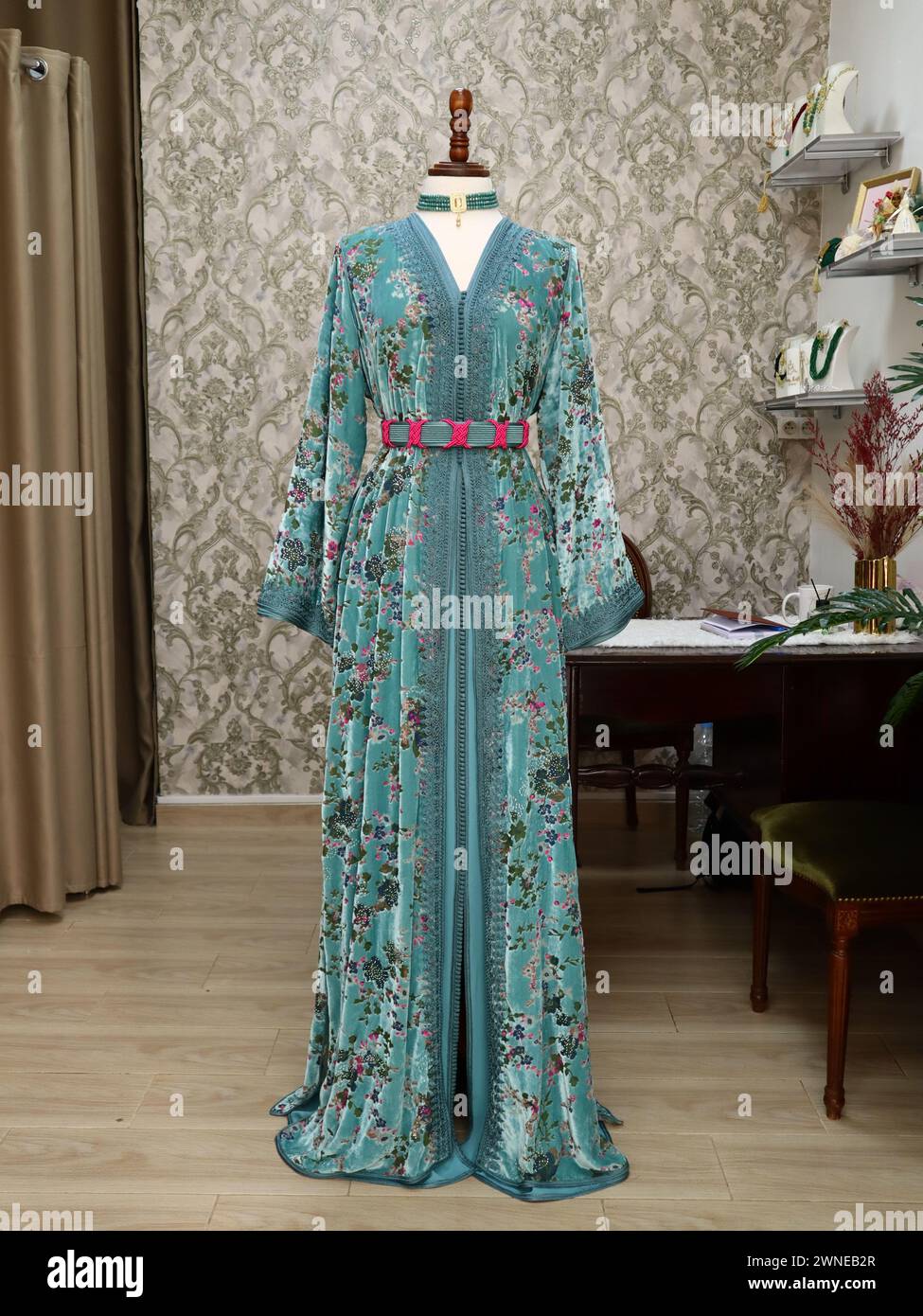 Authentic Moroccan caftan traditional Moroccan craftsmanship Stock ...