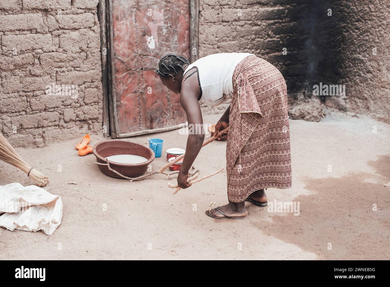 Ouagadougou, Burkina Faso. December 2017. Traditional food and food ...