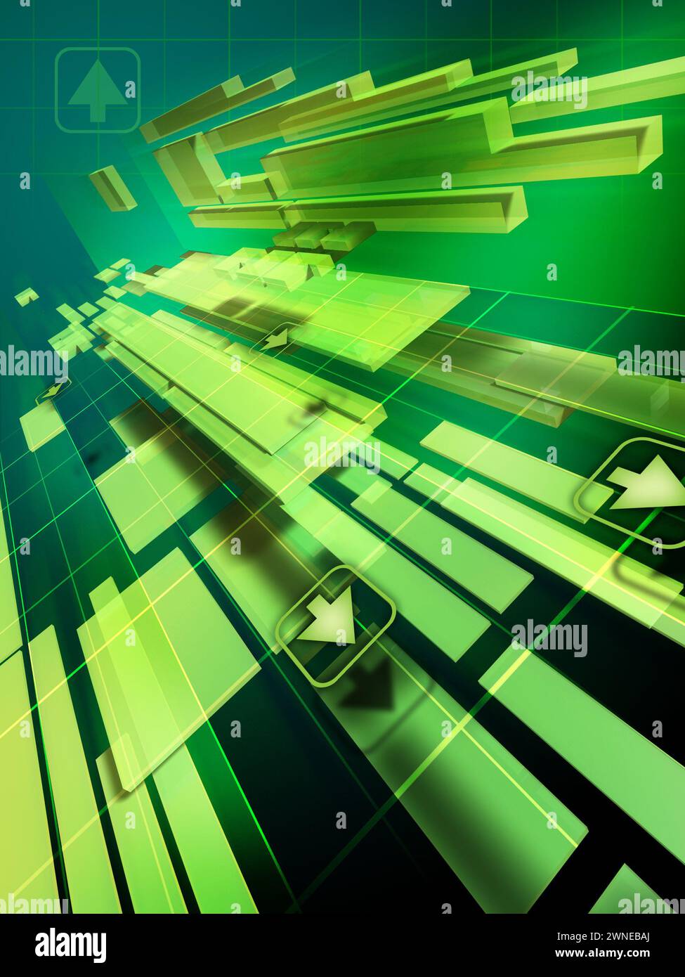 High technology background showing fragmented object. Digital ...