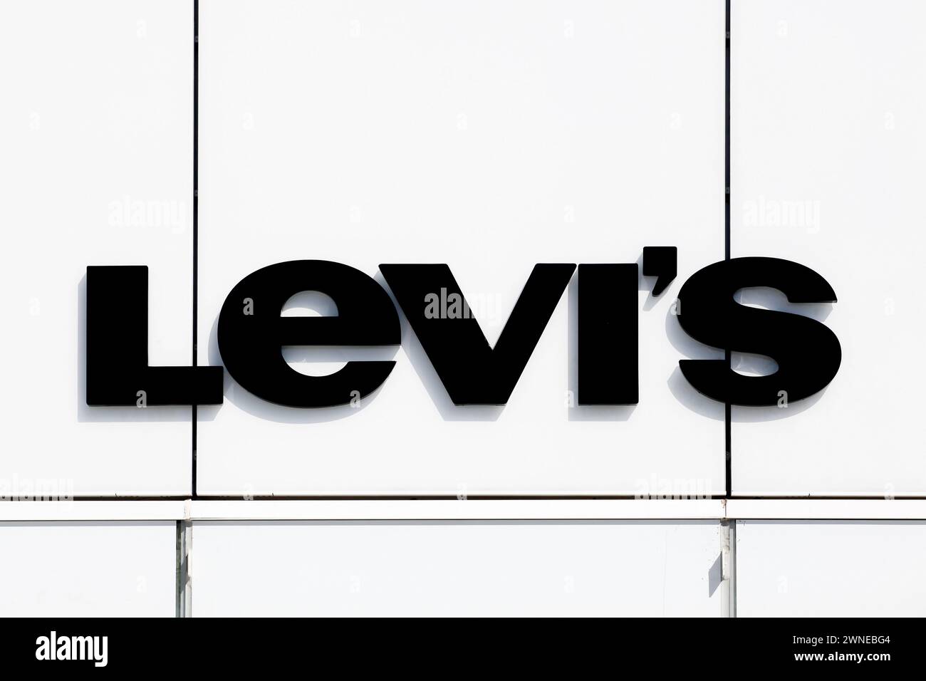 Villefontaine, France - September 13, 2019: Levi Strauss logo on a wall ...