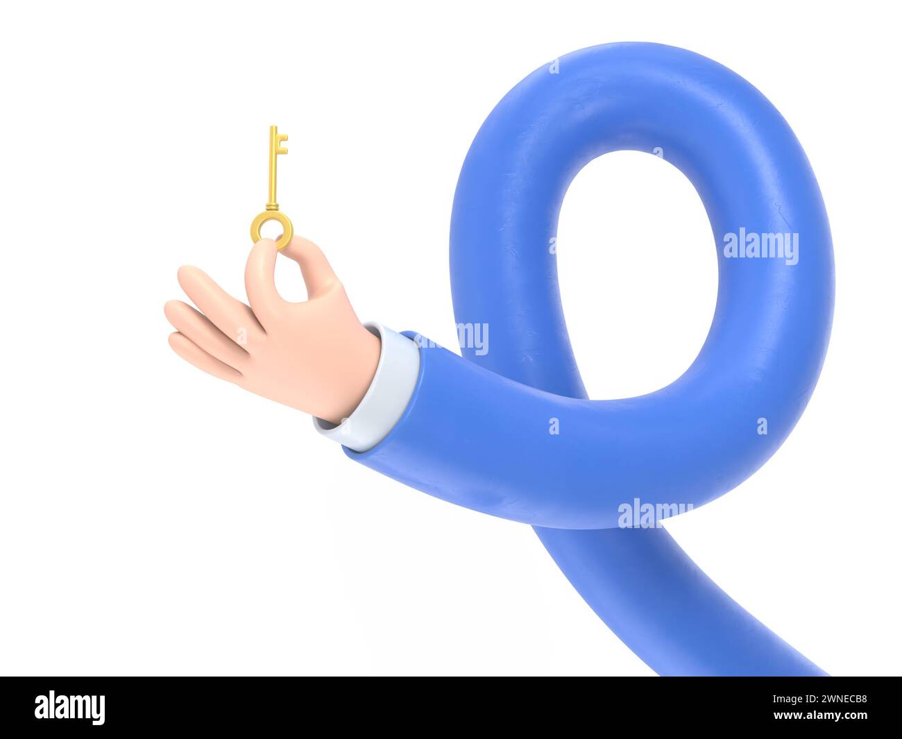 Cartoon Gesture Icon Mockup.Hand icon, access concept. Cartoon ...