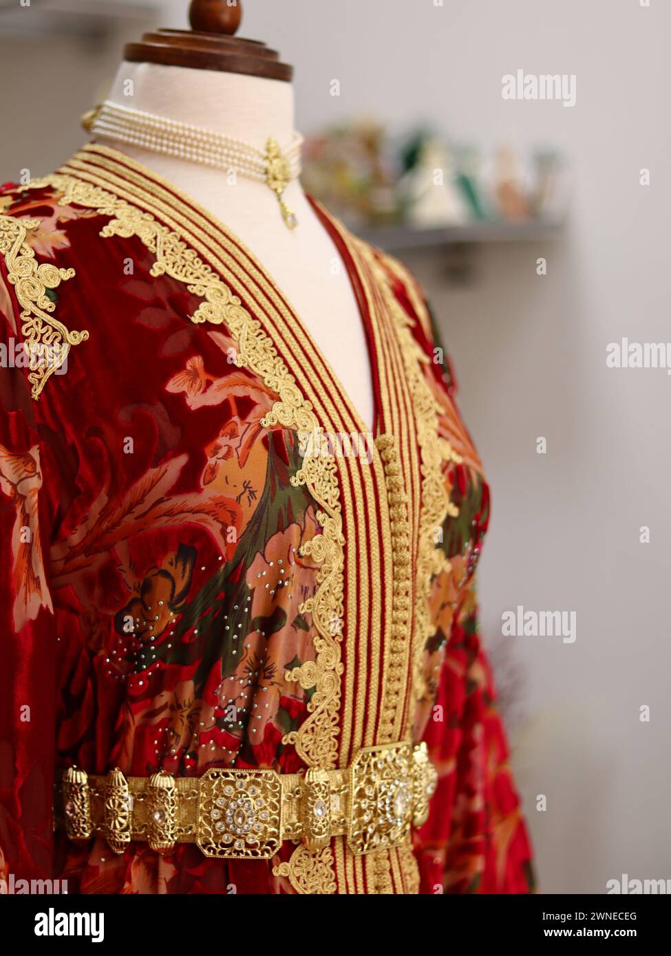 Authentic Moroccan caftan traditional Moroccan craftsmanship Stock ...