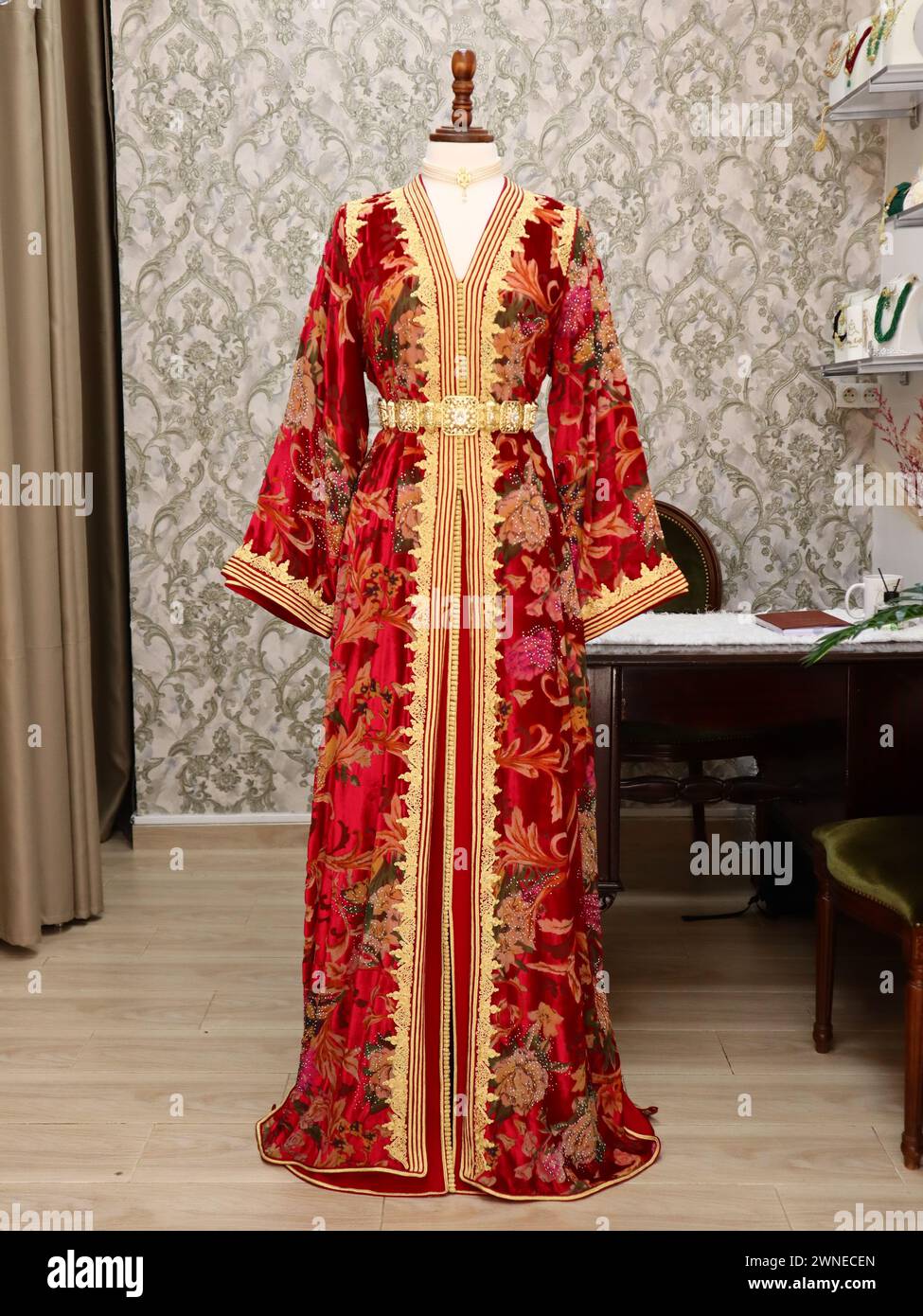 Authentic Moroccan caftan traditional Moroccan craftsmanship Stock ...