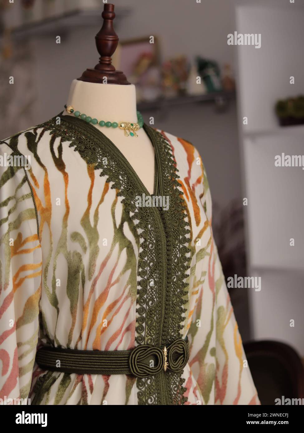 Authentic Moroccan caftan traditional Moroccan craftsmanship Stock ...