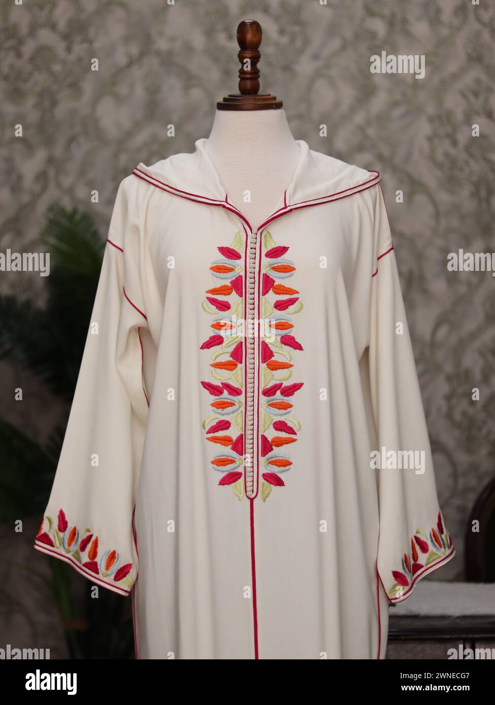 Traditional Moroccan djellaba, hand-stitched Stock Photo - Alamy