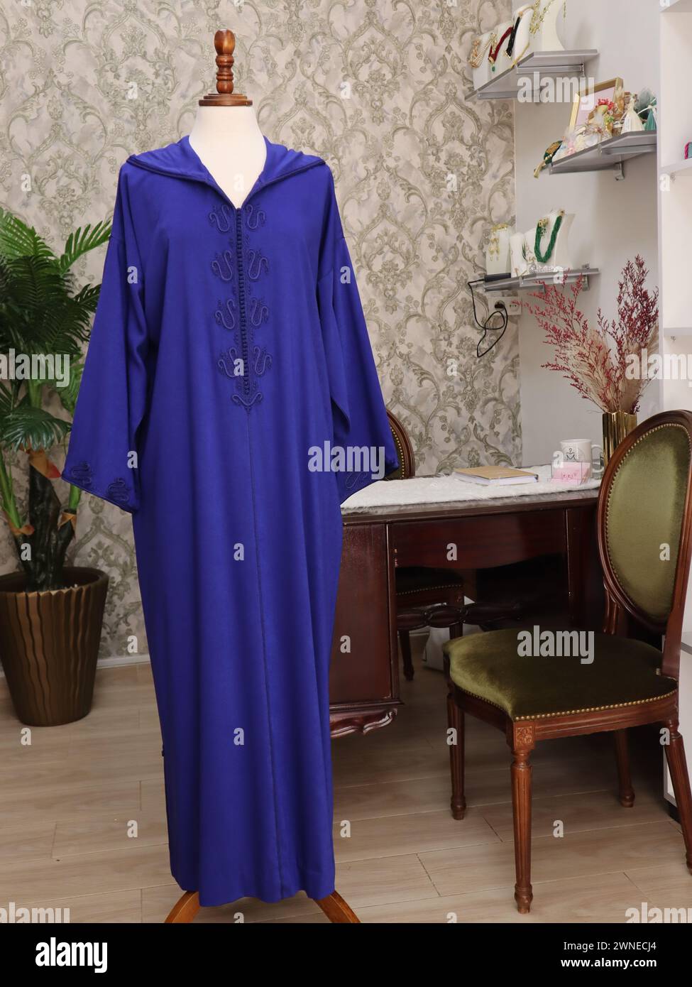 Traditional Moroccan djellaba, hand-stitched Stock Photo - Alamy